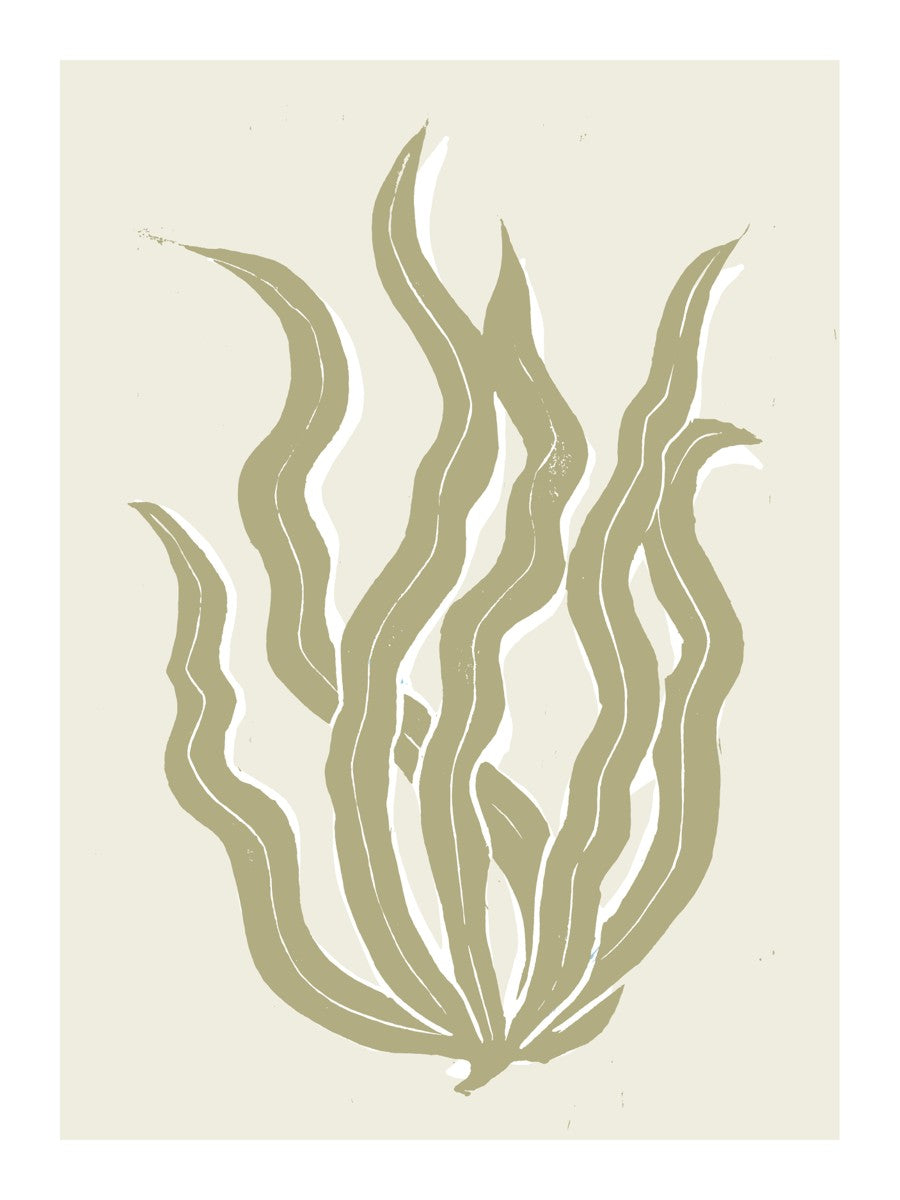Abstract Neutral Seaweed Art Print No 3 | Coastal Graphic Wall Decor ...