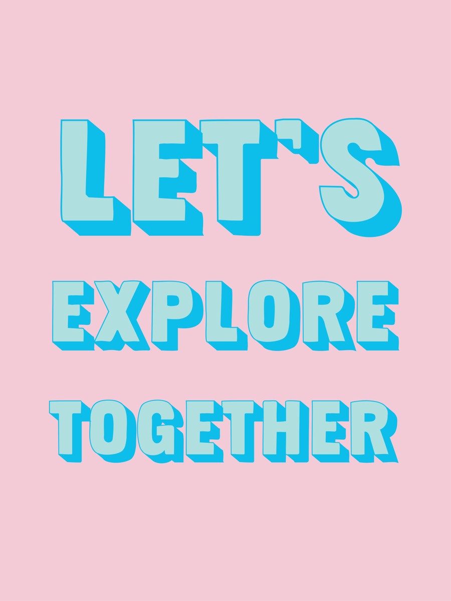 Let's Explore Together Quote Art | Beach Typography Print | Sunfade Pi ...