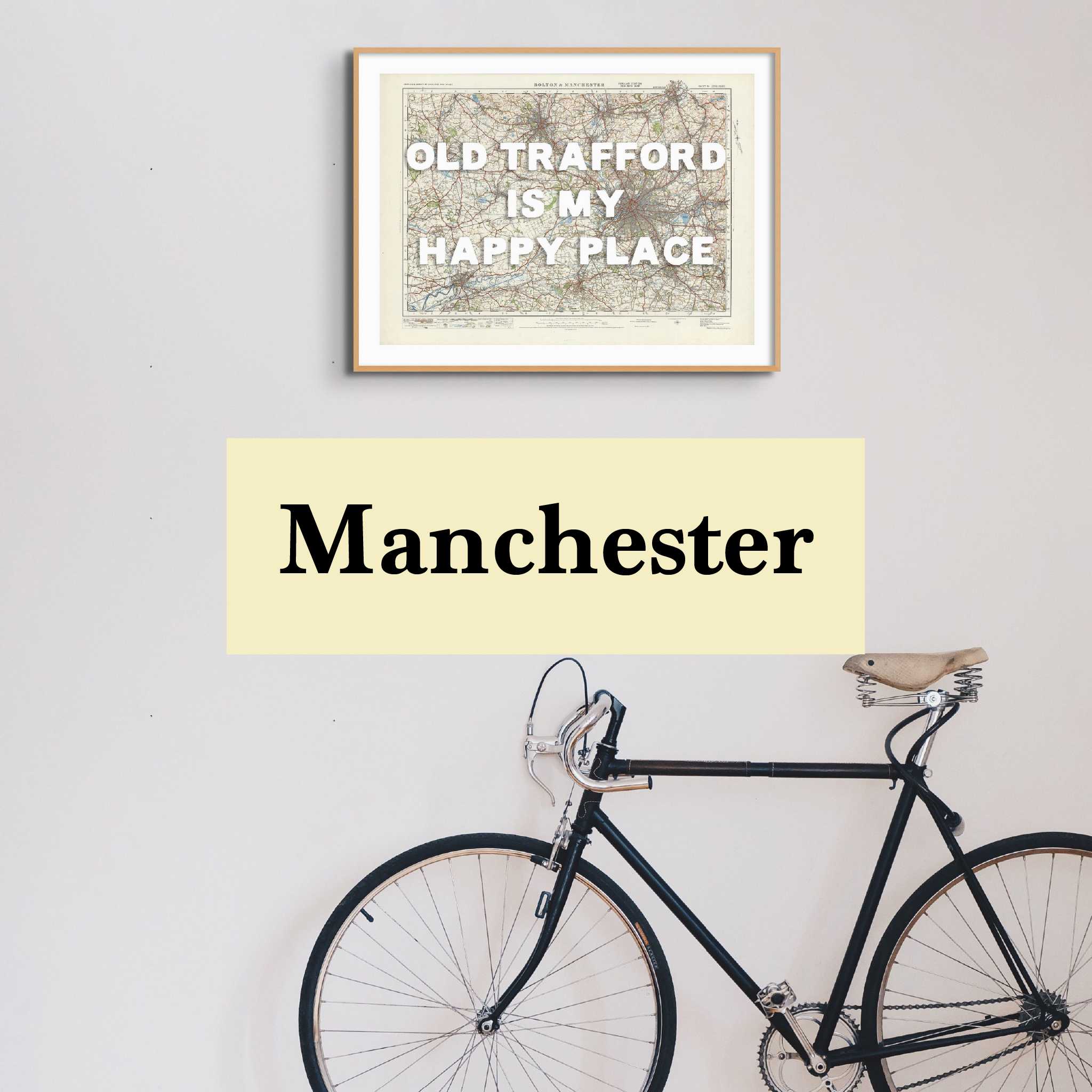 Manchester - Personalised Map Prints - Custom Map Prints - Beach House Art