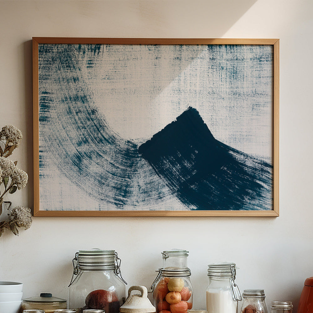 Abstract Ink Wave Art Print No 1 - Unframed – Beach House Art