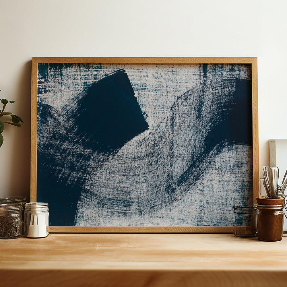 Abstract Ink Wave Art Print No 2 - Unframed – Beach House Art