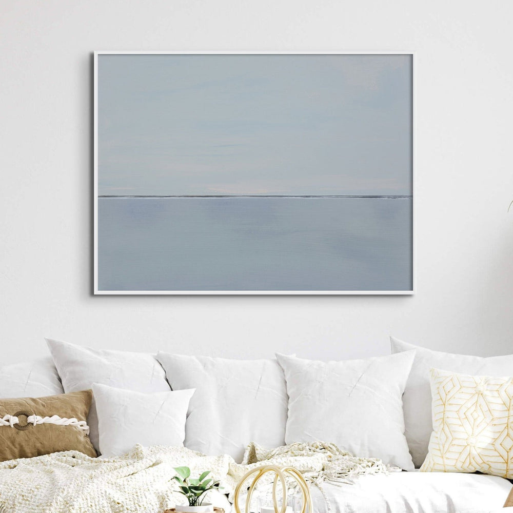 Slate Sea Painting | Modern Abstract Coastal Wall Art - Framed Canvas ...