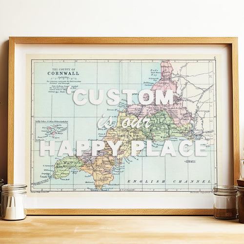 Personalised Map Prints & Map Wall Art | Beach House Art