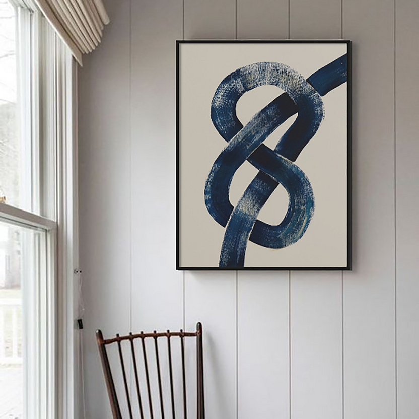 Figure of Eight Knot (Knot Print Wall Art) - Beach House Art
