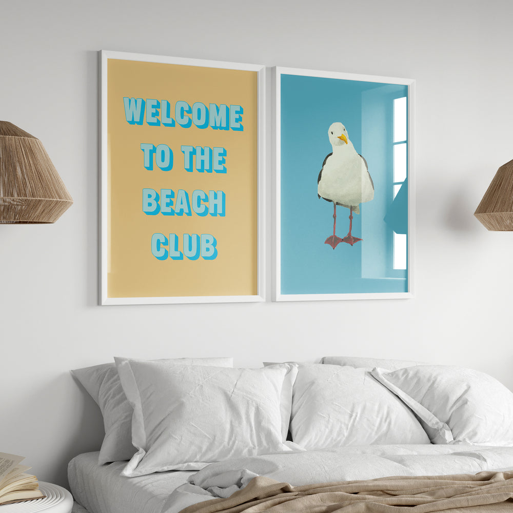 Beach Club Quote Art | Beach Typography Print | Yellow Sand - Unframed ...