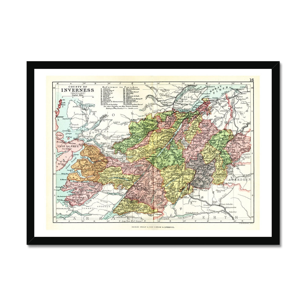 Highlands Map Print | Vintage Highlands Map print - Unframed – Beach ...