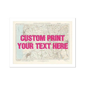 Blackpool is our Happy Place | Map Print of Blackpool | Map Art Fine ...