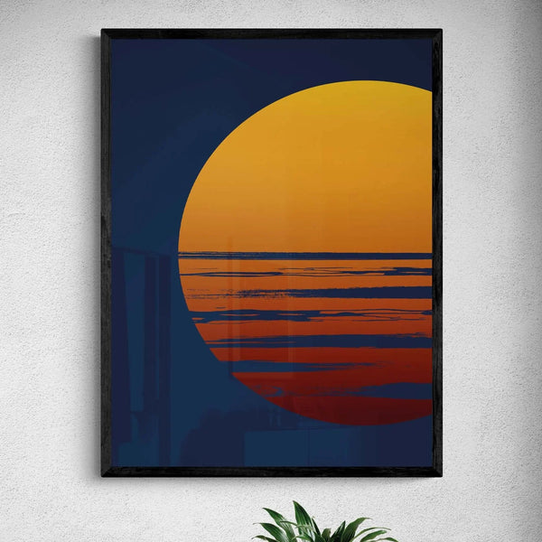 Disco Sunset - Graphic Wall Art - Beach House Art