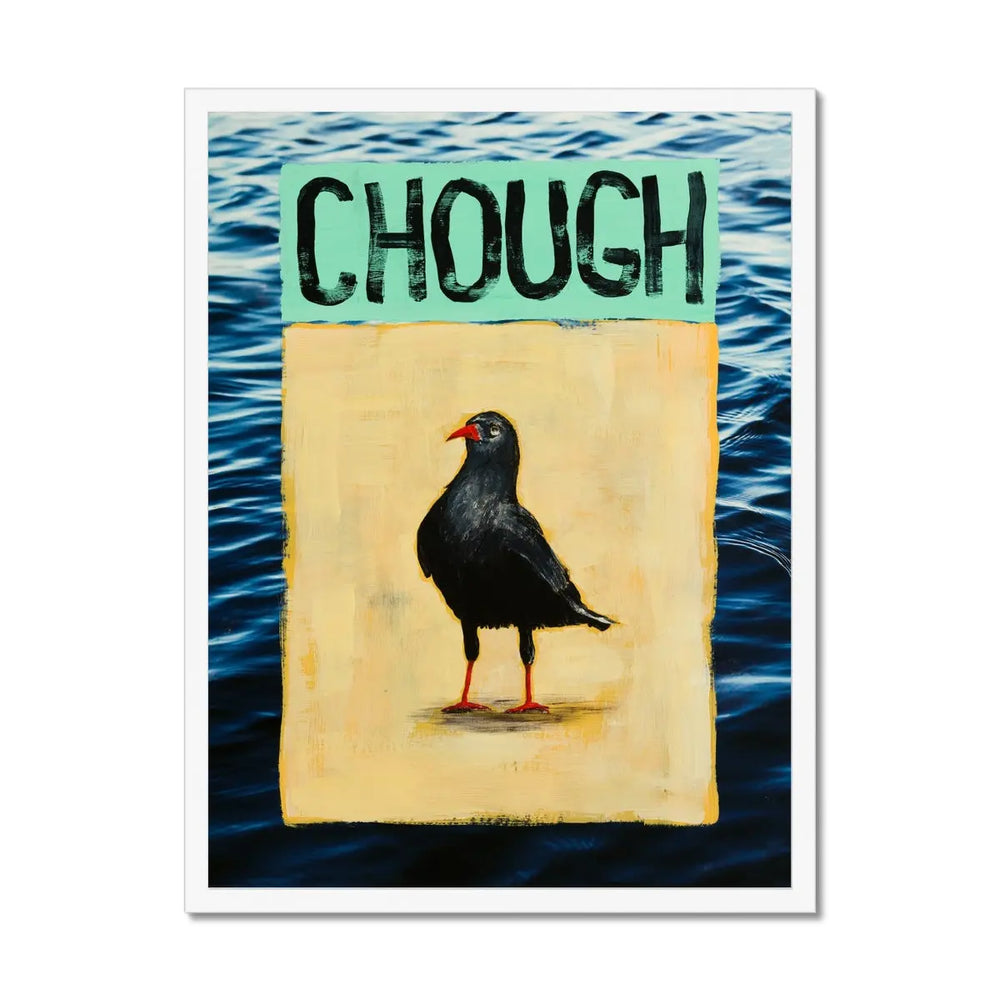 Chough (Sea-Bird Print) Modern Coastal Art - Beach House Art