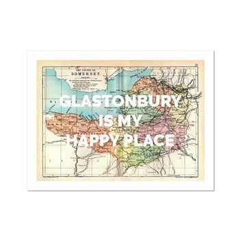 Map of Somerset Print | Vintage Map of Somerset Print - Beach House Art