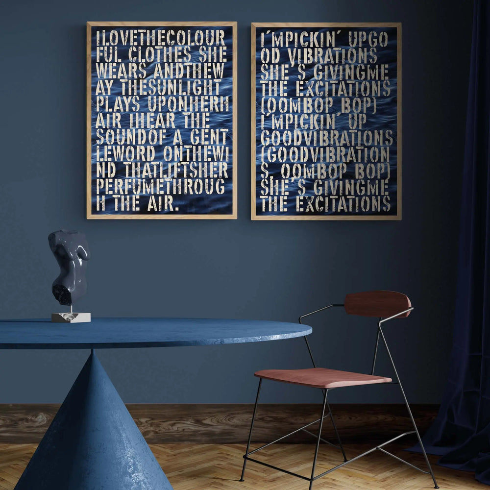 Good Vibrations No 1: Typography Art Print - Beach House Art