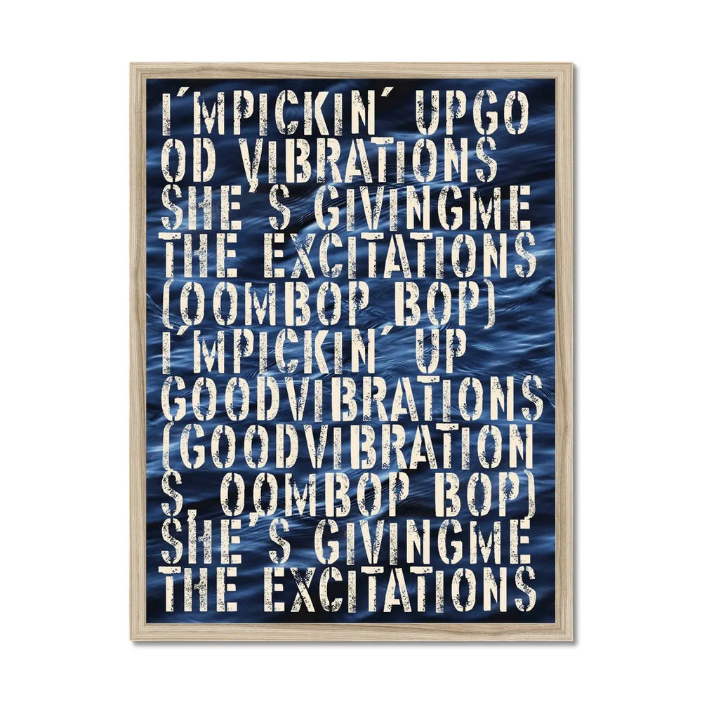 Good Vibrations No 1: Typography Art Print - Beach House Art