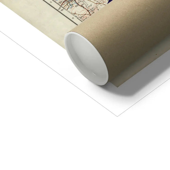 Henley Oars (Map of Henley) Vintage Map Art Fine Art Print - Beach ...