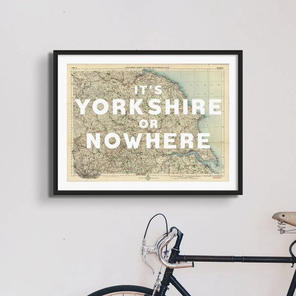 Map of North & East Ridings Print | Vintage Map of North & East ...
