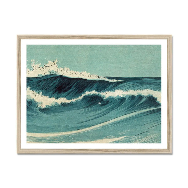 Wave Art | Seascape Wall Art Print | Beach House Art - Framed