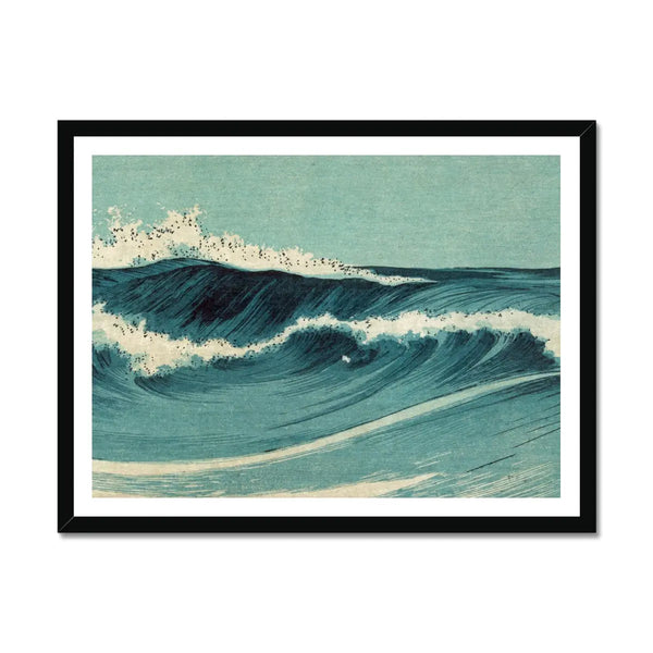 Wave Art | Seascape Wall Art Print | Beach House Art - Framed