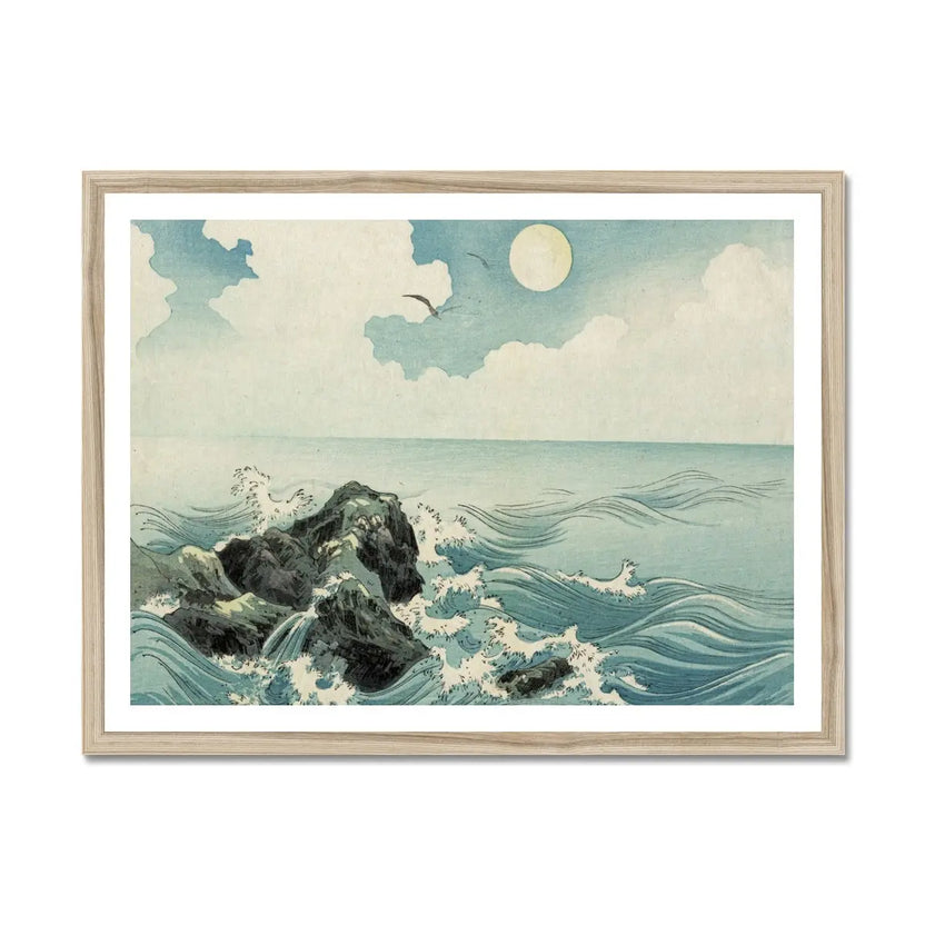 Japanese Woodblock Wave No 2: Vintage Japanese Print - Beach House Art