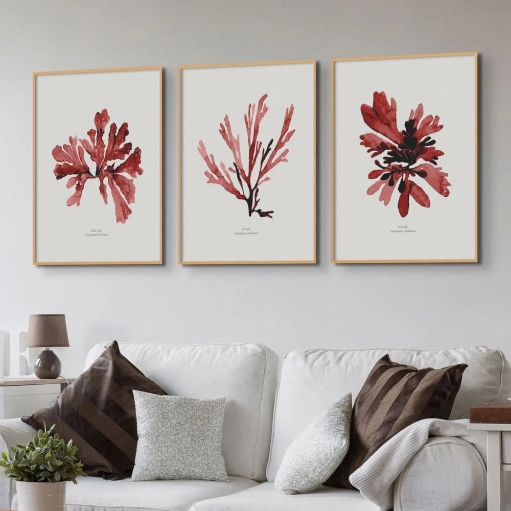 Watercolour Seaweed Print Wall Art (Sea Oak) - Beach House Art