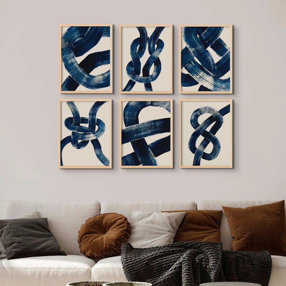 Reef Knot (Knot Print Wall Art) ‚Äì Unframed - Beach House Art