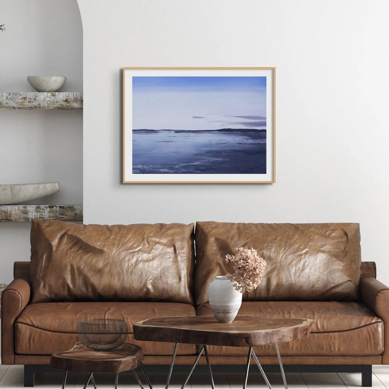 Tidal Beach Dawn Print | Beach Painting - Unframed - Beach House Art